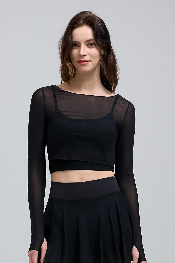Sheer Mesh Tops - Crop Top | Saltum – SALTUM